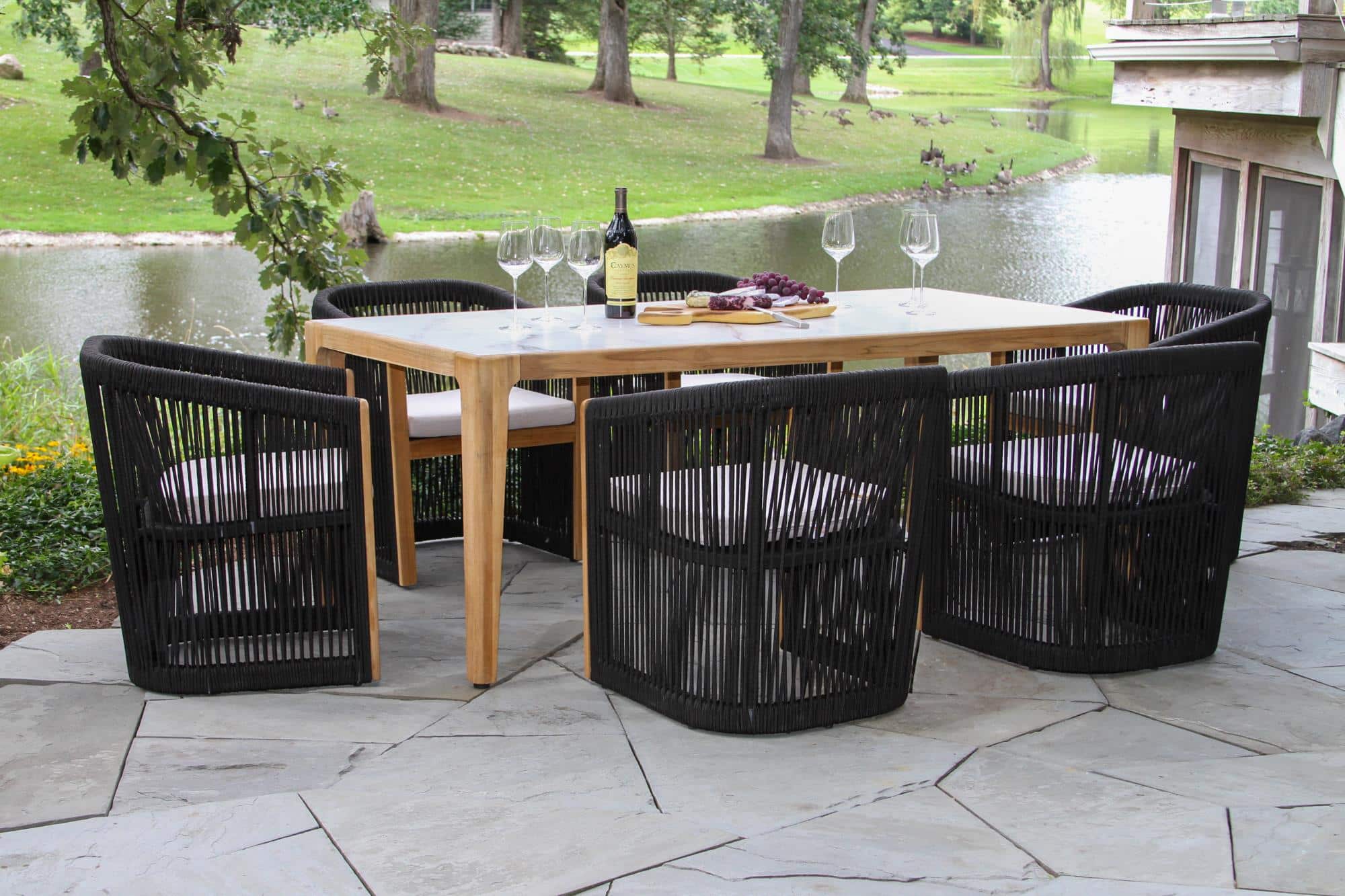 Teak and Eucalyptus Wood Outdoor Furniture, Tables and Chairs